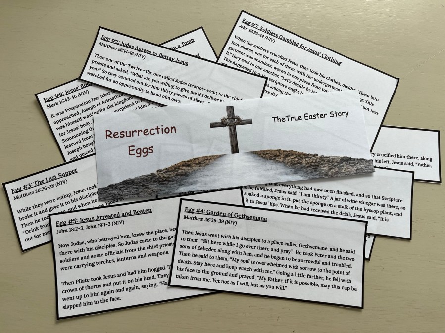 Resurrection Eggs Kids Activity: 12 Moments of the True Easter Story ...
