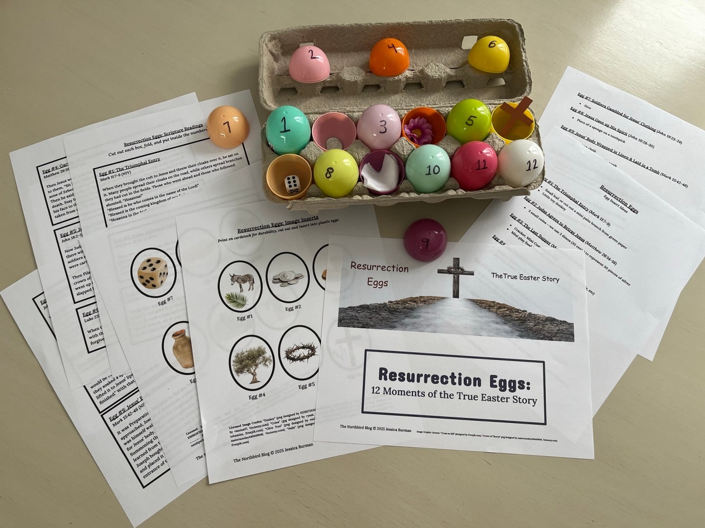 Resurrection Eggs Kids Activity: 12 Moments of the True Easter Story ...