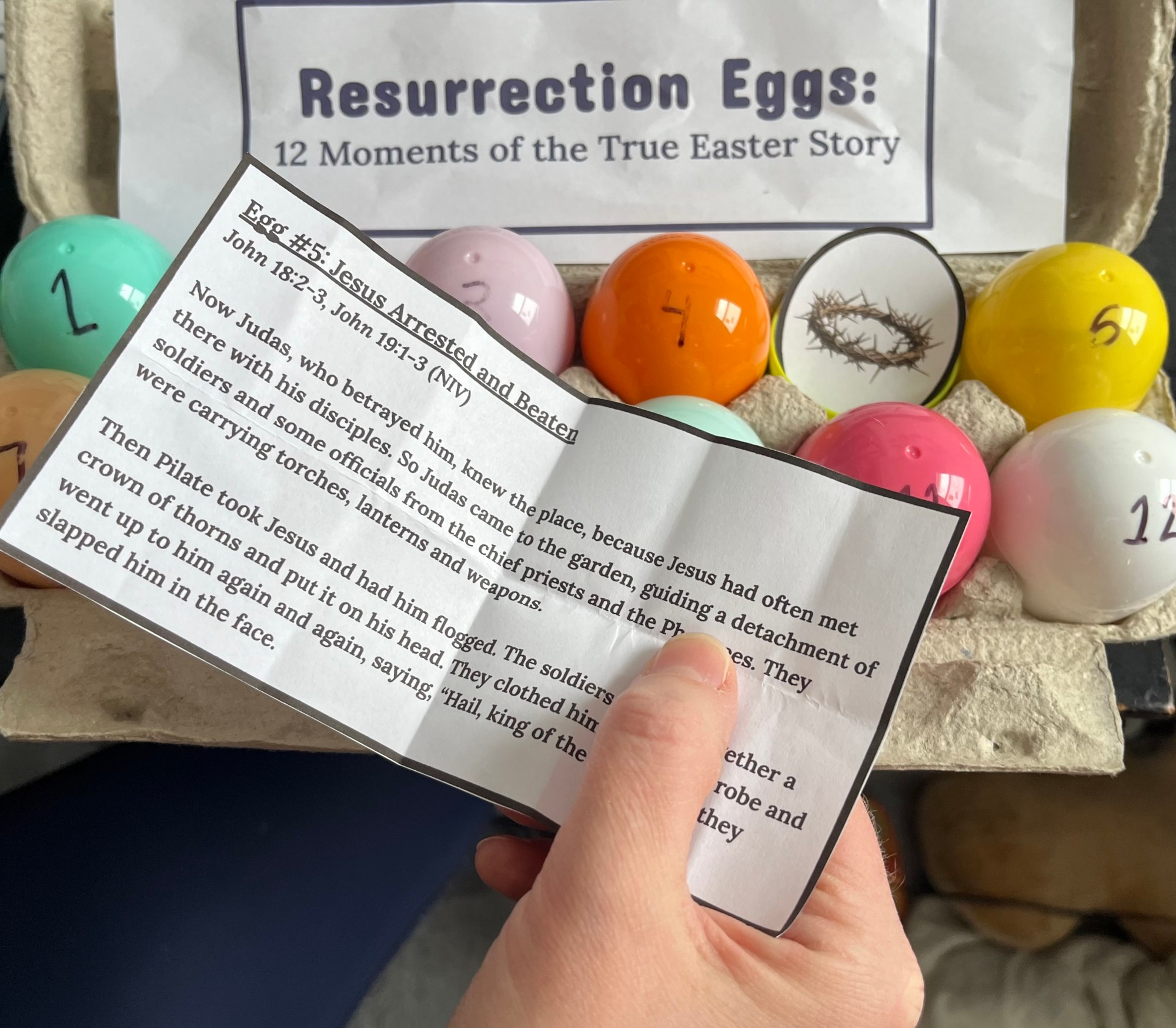 Resurrection Eggs Kids Activity: 12 Moments of the True Easter Story ...